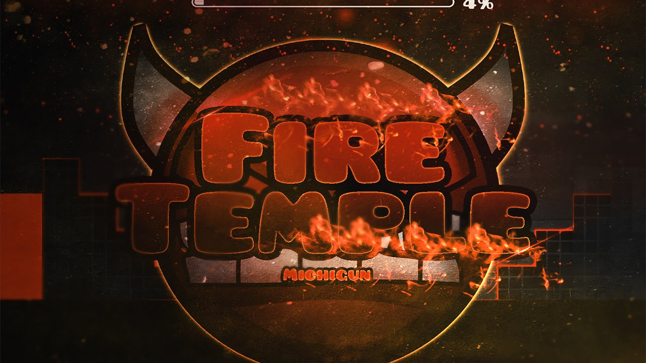 Geometry dash #39 - Fire Temple COMPLETE - YouTube