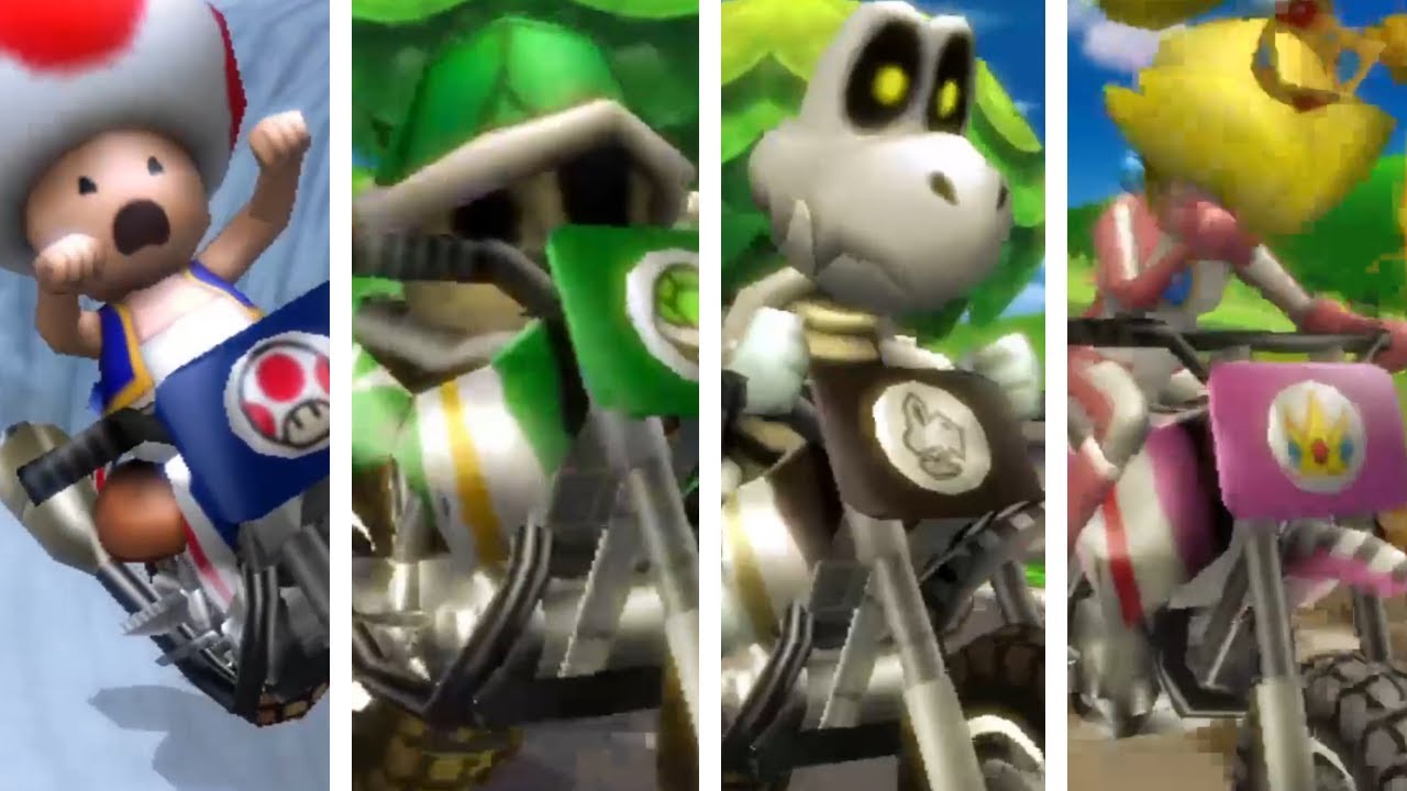 Mario Kart Wii Mirror - All Giant Characters Losing Animations ...