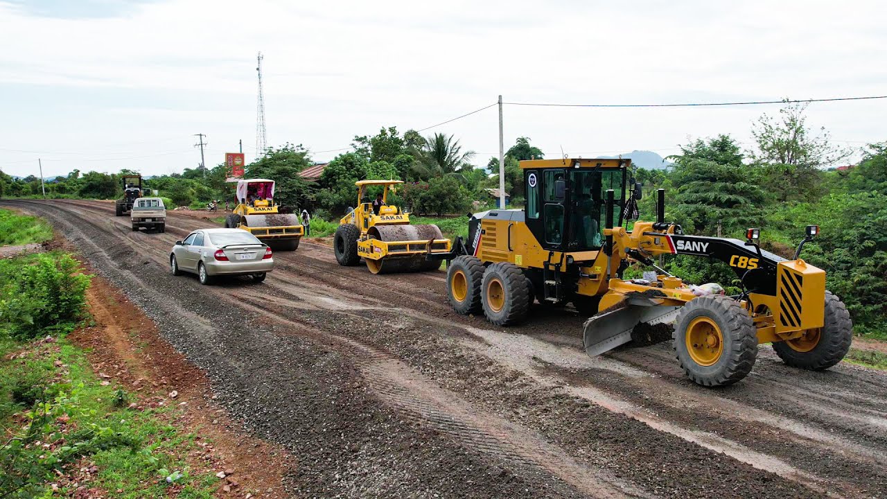 Provincial Road Project | Excellent Gravel Processing & Mixing Method ...