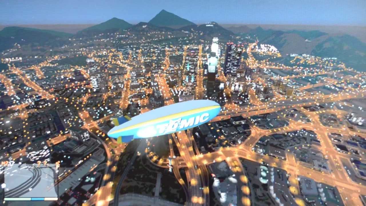 GTA V (5) Night Flight Over Los Santos - YouTube