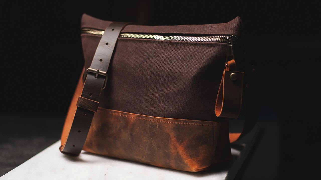 Leather&Canvas Daily Zipper Bag - Easy DIY Project with PDF Pattern # ...