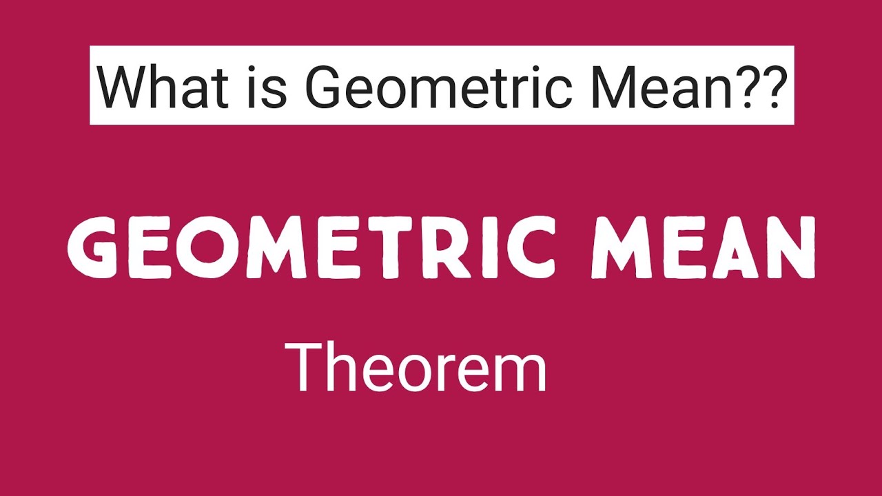 Geometric mean Theorem class 10 | Geometric Mean SSC | Geometry class ...