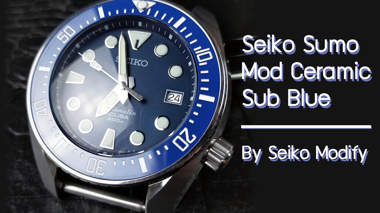Seiko Sumo (sbdc033) Mod Sub Blue / BY Seiko โมดิฟาย - YouTube