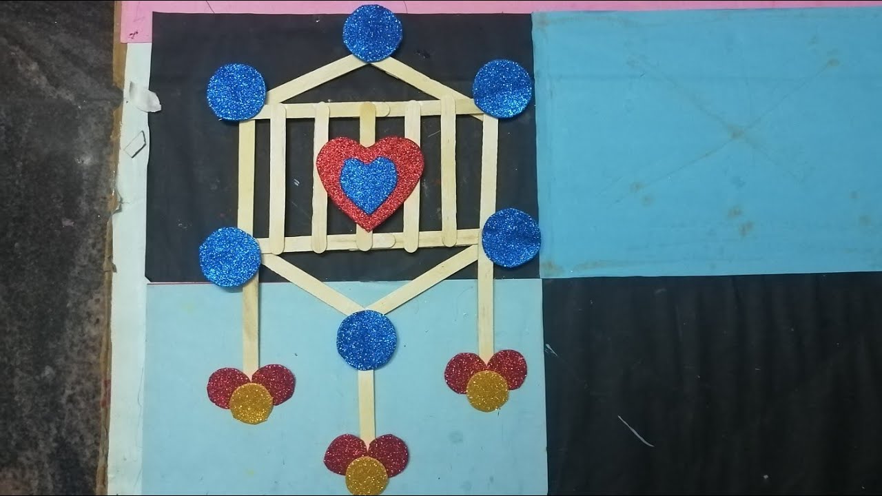 popsicle stick Home decor/Diy popsicle stick and foam sheet home decor ...