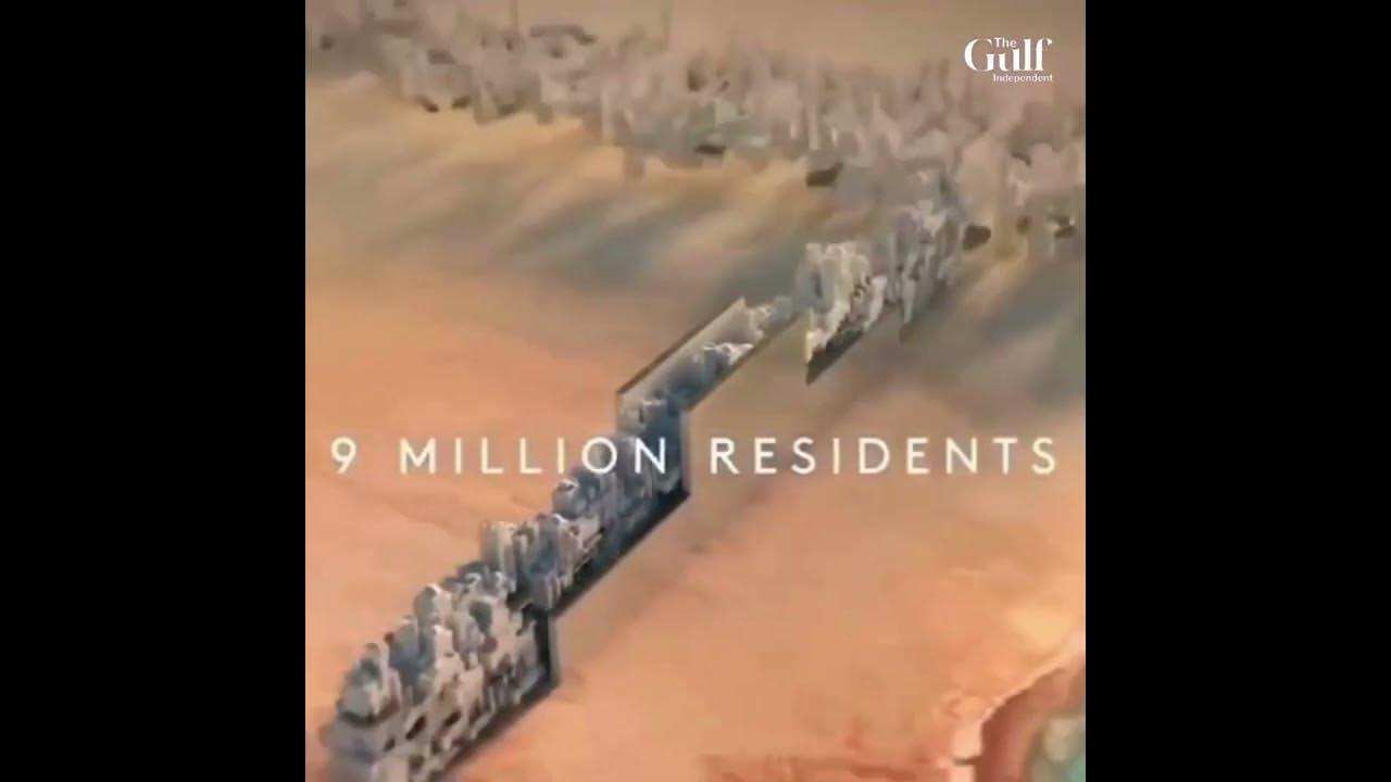 Visual representation of "The Line" Saudi Arabia's mega-city project - YouTube