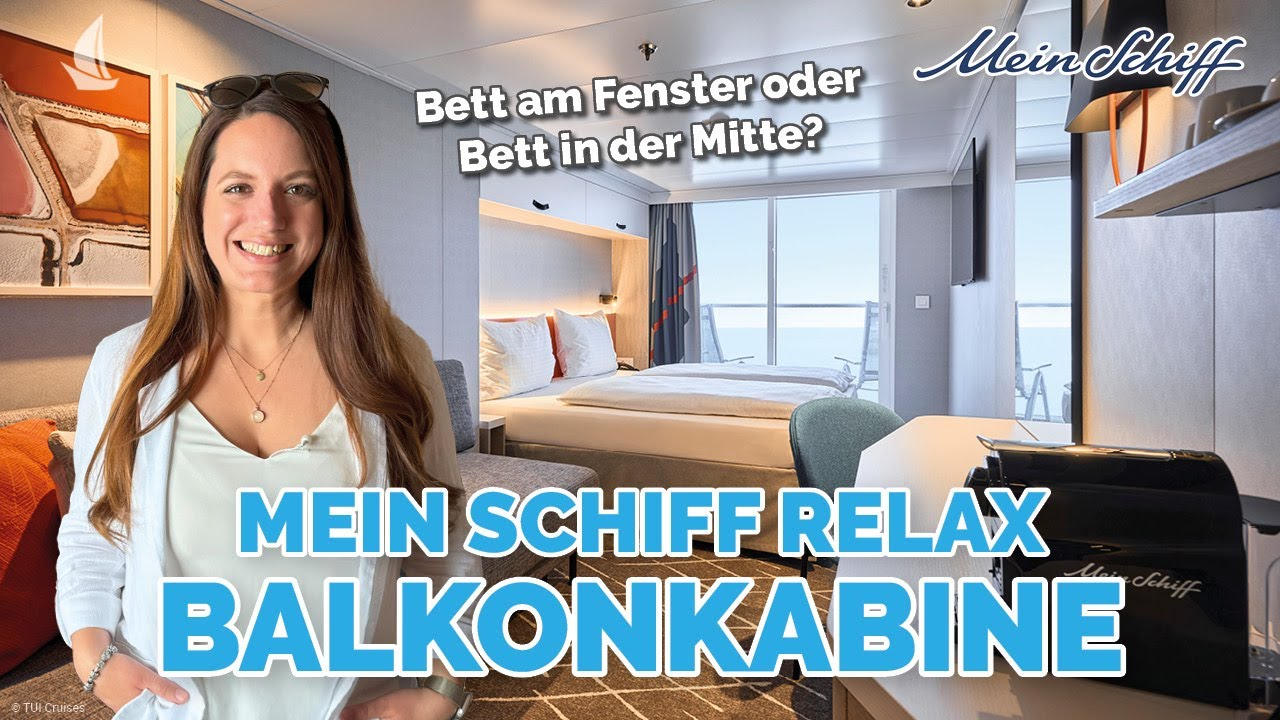 Balkonkabinen auf Mein Schiff Relax: Lieber Bett oder Sofa am Fenster? - YouTube
