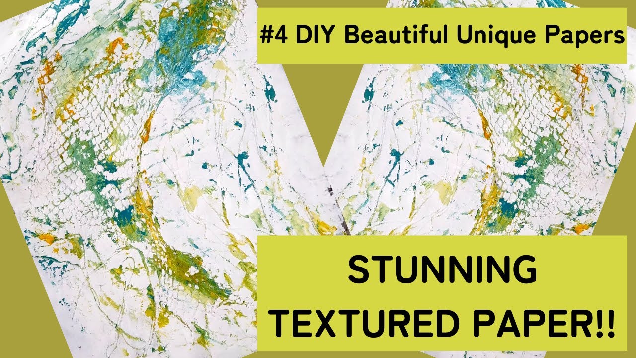 ONION BAG AND THREADS! STUNNING DIY TEXTURED PAPER - YouTube