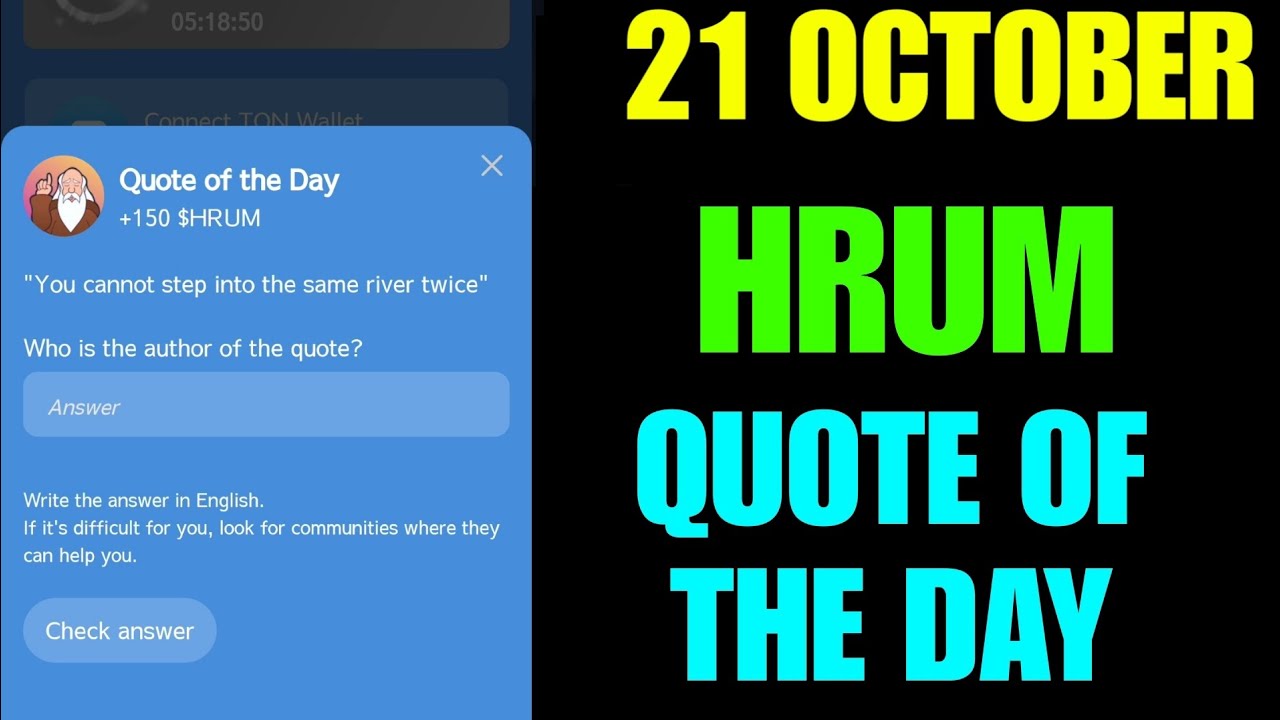 Quote of the day Hrum | Hrum Quote Of The Day | 21 October Answer ...