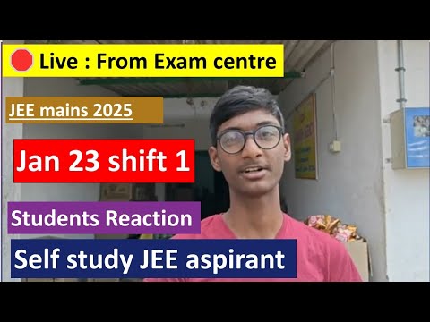 JEE mains|Jan 23 shift 1 self study JEE aspirant - YouTube
