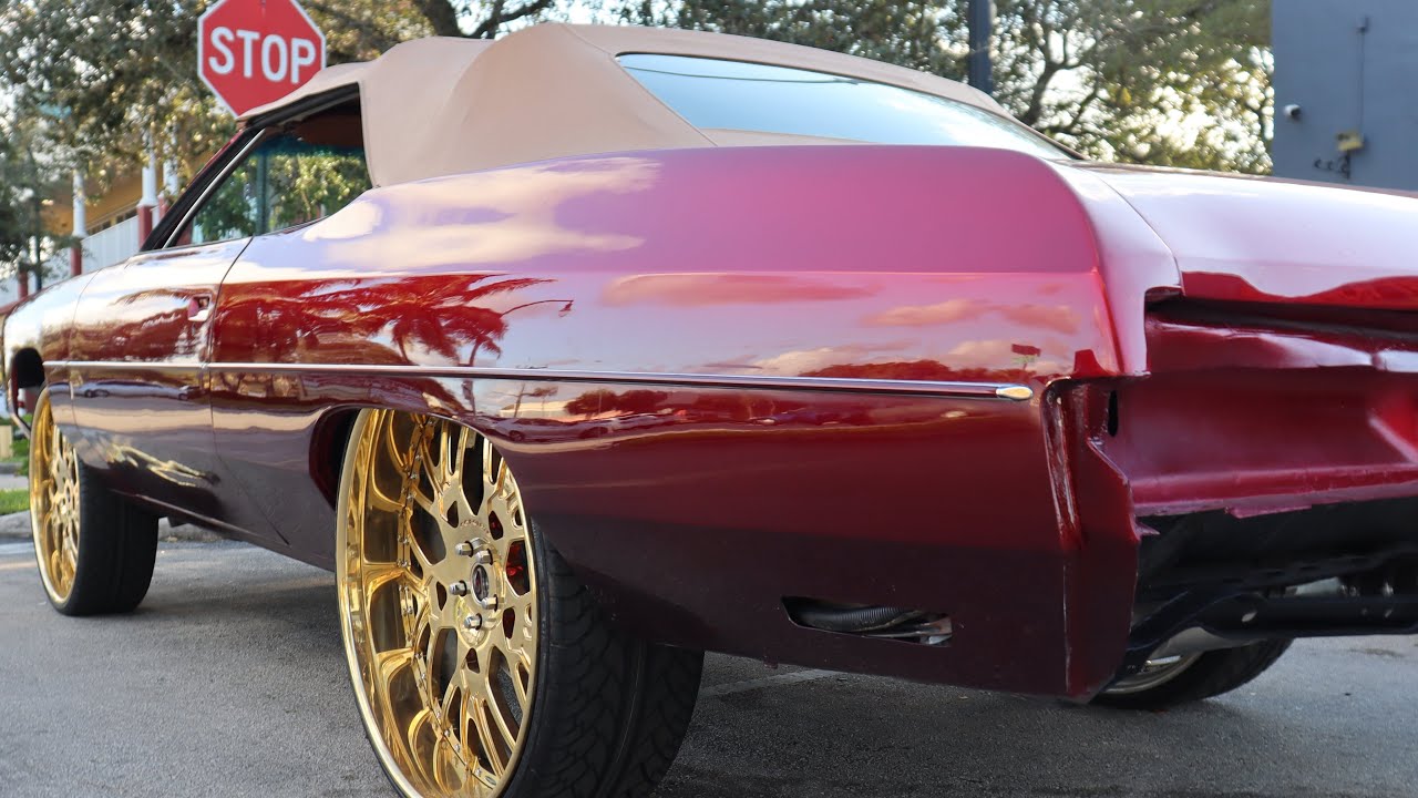 72 impala Donk vert on gold 30s Forgiatos wheels kandy paint Squatted ...