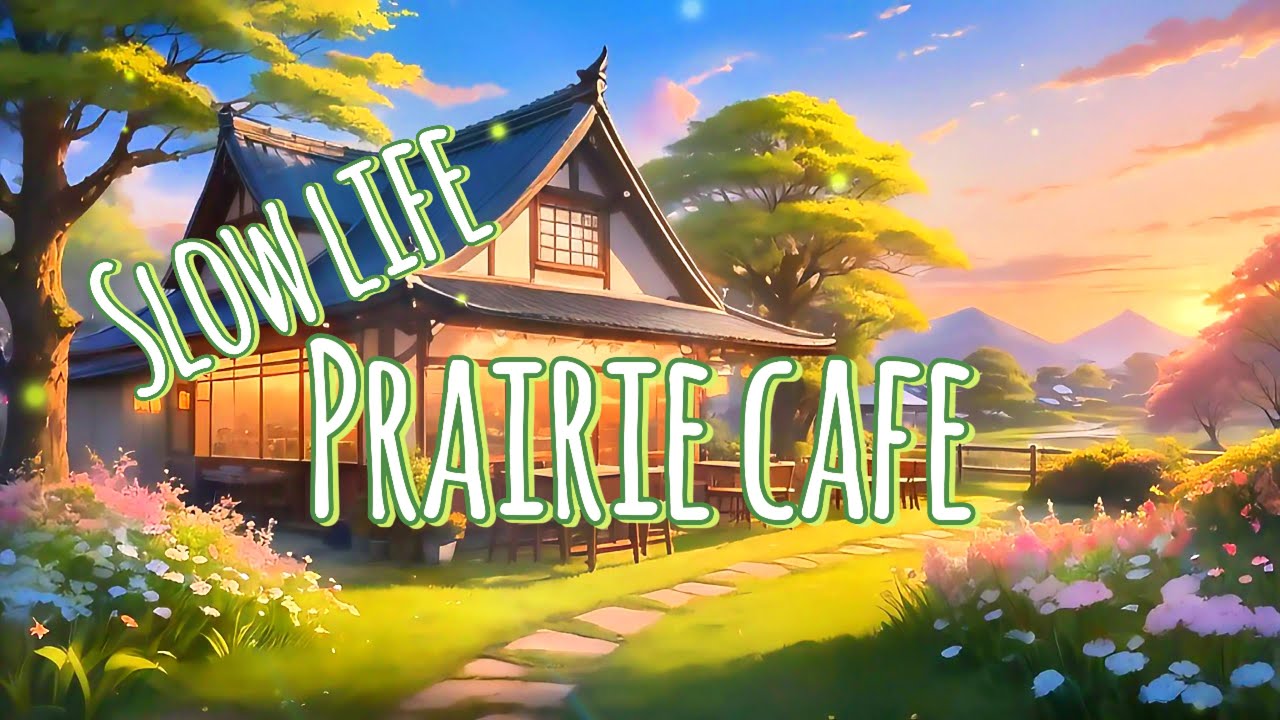 4K Cozy Country Café Ambience | Relaxing Music in a Peaceful Meadow ...