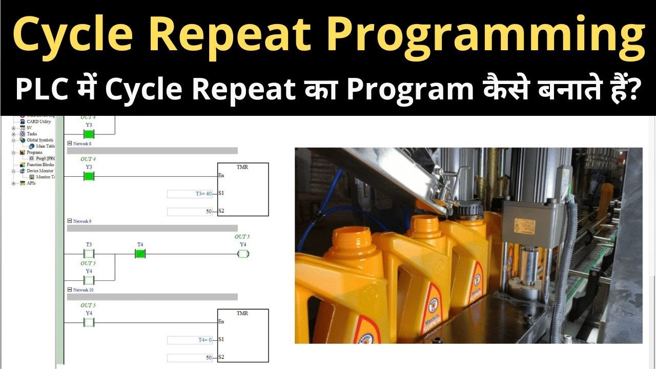Plc में Cycle Repeat का Program कैसे बनाते हैं Plc Programming Learn Eee Youtube