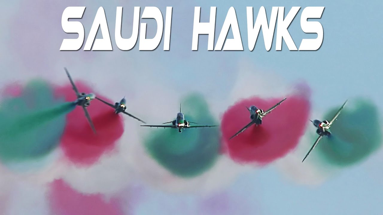 4Kᵁᴴᴰ Saudi Hawks The Green "Red Arrows" Royal Saudi Air Force Display ...