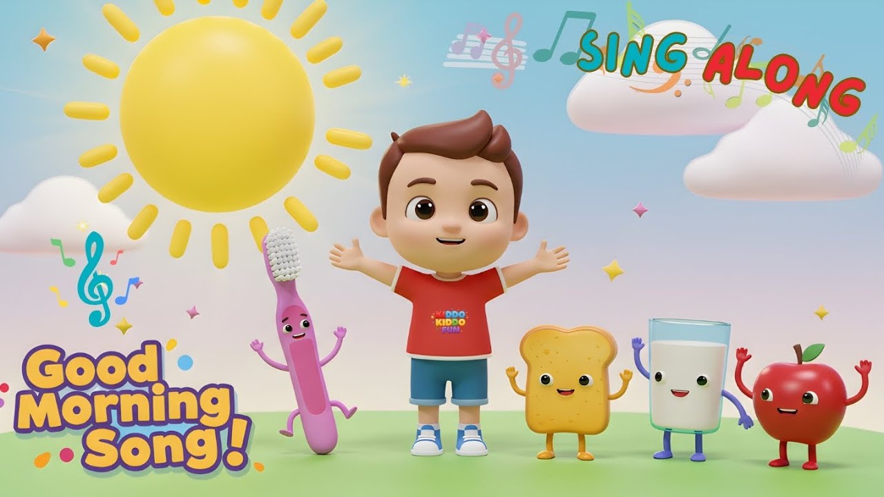 Good Morning Routine Song | Kids Wake Up Song | Fun Nursery Rhyme for ...