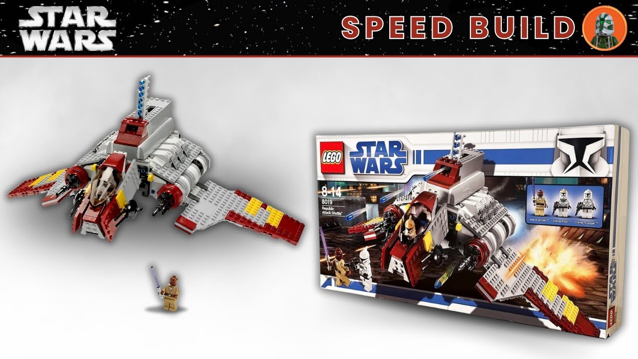 ⚡️ Full Speed Build｜LEGO Star Wars 8019 Republic Attack Shuttle - YouTube