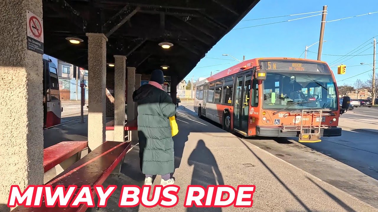 MiWay 5 Bus Ride from Long Branch Loop to Dixie Mall - YouTube