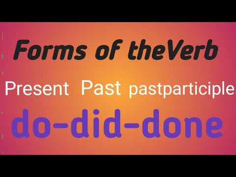 English Grammar (Forms of the verb. - YouTube