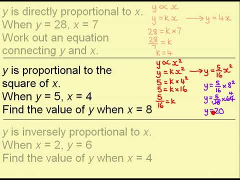Clip 199 Direct and Inverse Proportion - YouTube