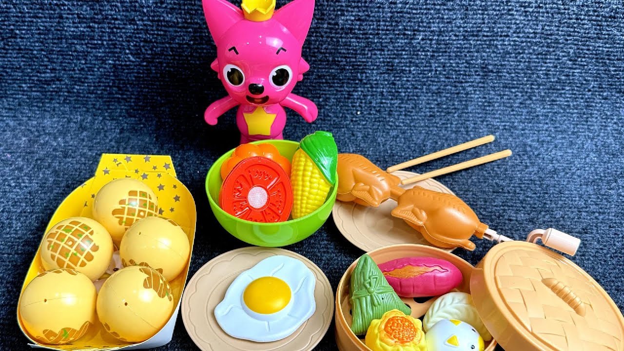 4 Minute Satisfying with Pinkfong Cooking Toys Playset ASMR | Review ...