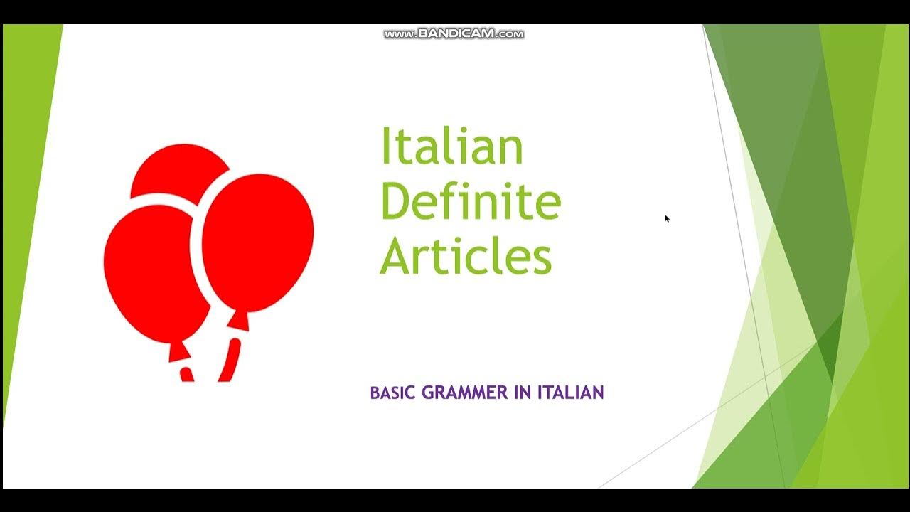 What are definite articles |Italian Definite Articles|The Definite ...