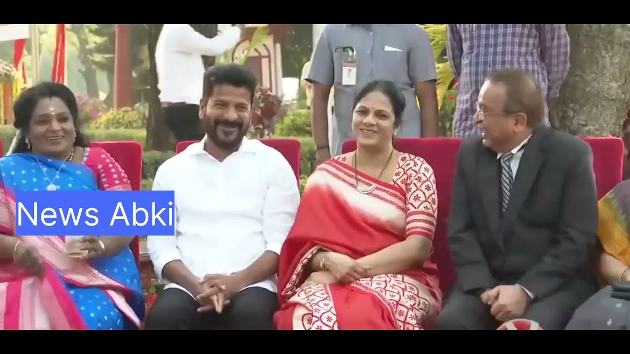 CM Revanth Reddy Family Attends At Home Party In Rashtrapati Bhavan ...