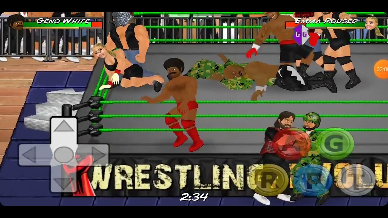 Wrestling Revolution 2D - Exhibition Mode 5 - Roster Vs Roster - YouTube
