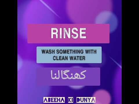 How To Pronounce Rinse | Rinse Meaning in Urdu | Rinse meaning in ...