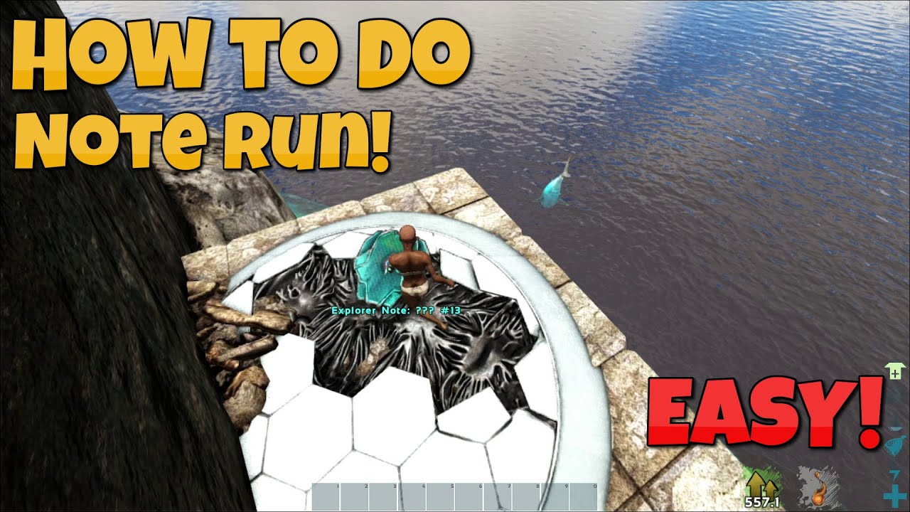 ARK Survival Evolved Note Run How To! |TheIsland - YouTube