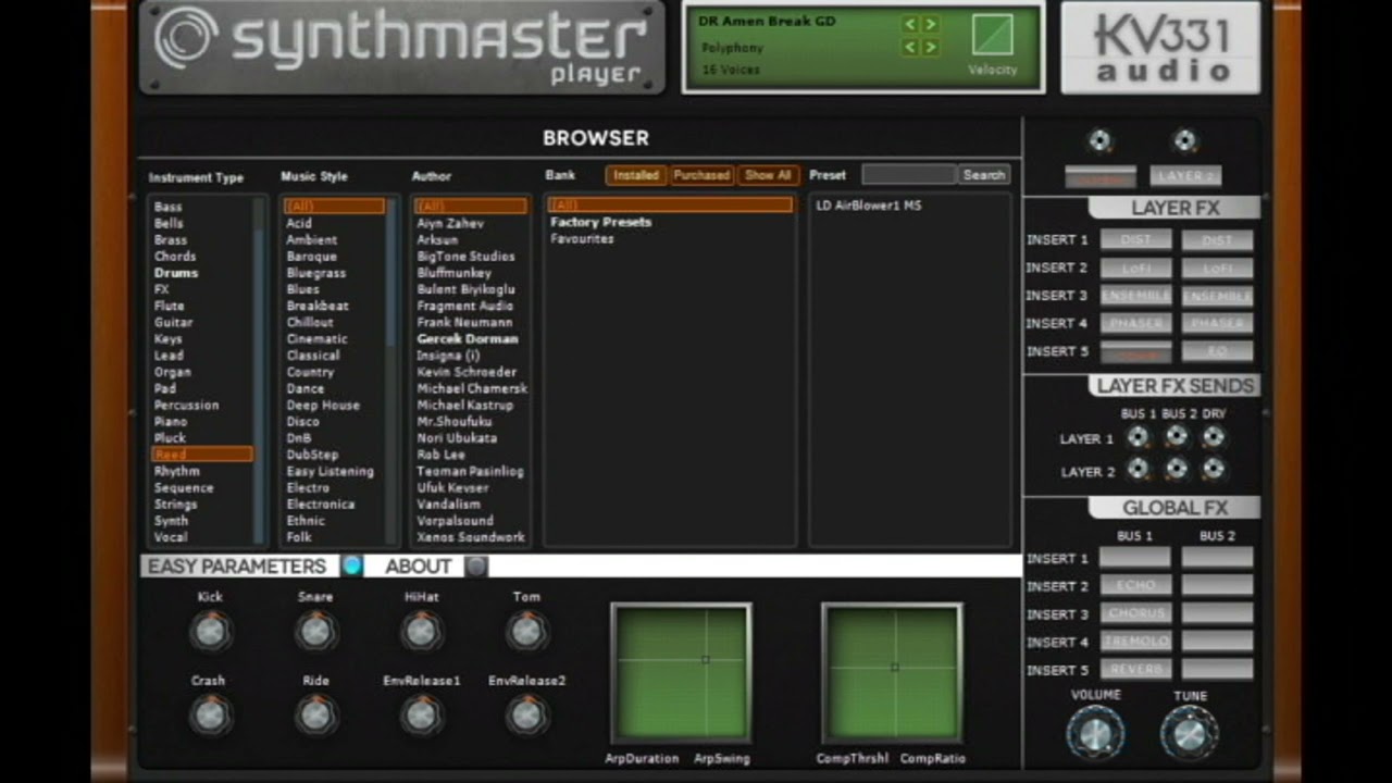 FREE SYNTH ROMPLER SYNTHMASTER PLAYER SOUND DEMO - YouTube