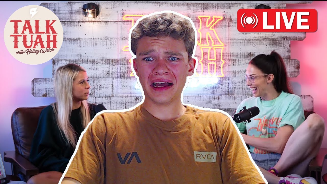 Watching the Entire Talk Tuah Podcast LIVE - YouTube