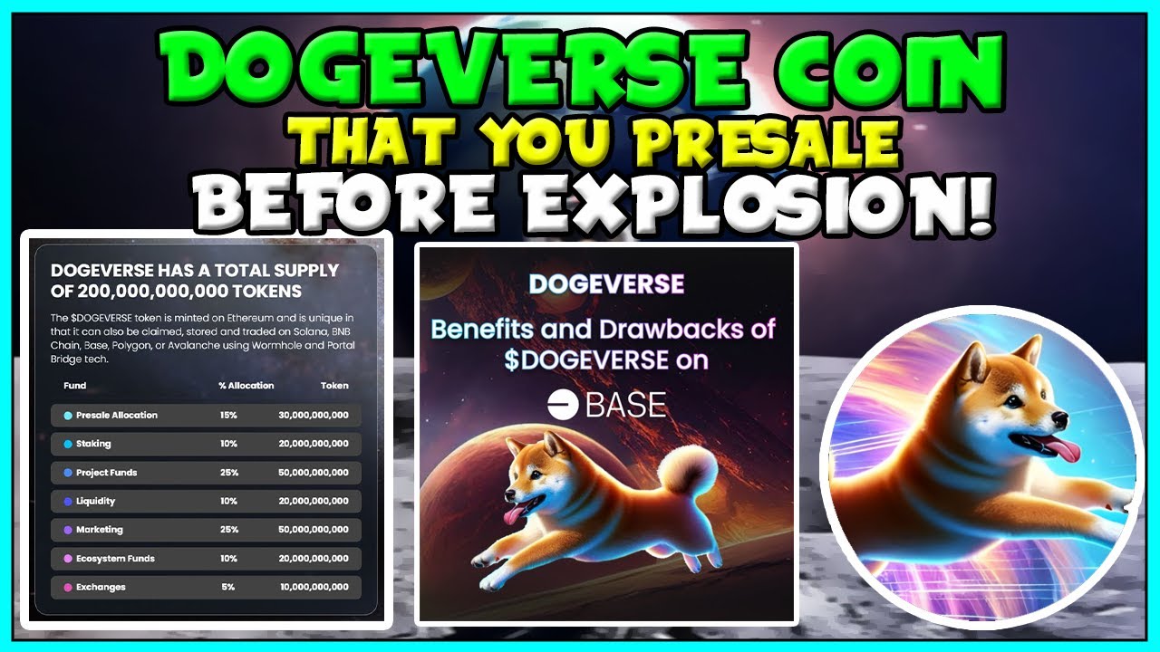 DOGEVERSE TOKEN! BIGGEST POTENTIAL PRESALE CRYPTOCURRENCY NOW! (TO MOON ...