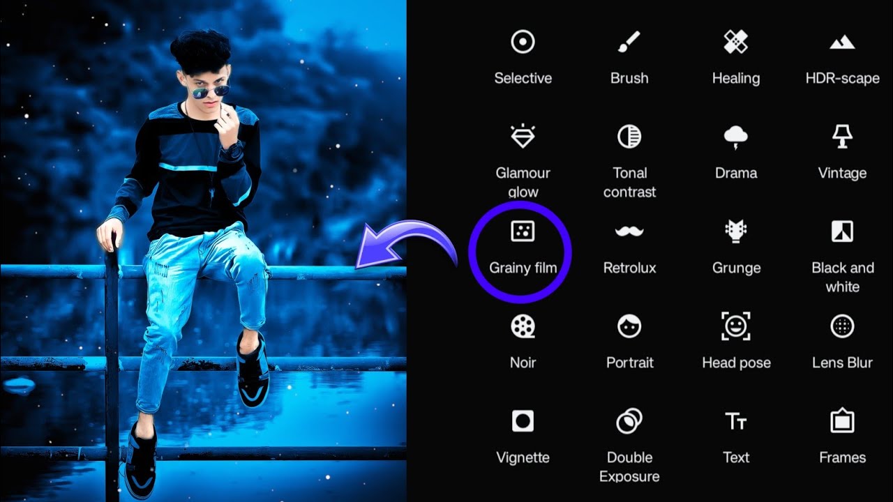 Snapseed Blue Background Colour Change Photo edit tutorial 🔥 Face White ...