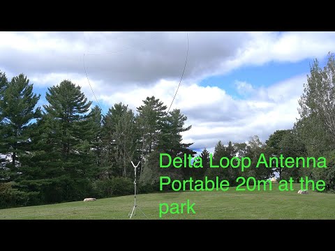 Ham Radio - Delta Loop Antenna 20m testing at the park - YouTube