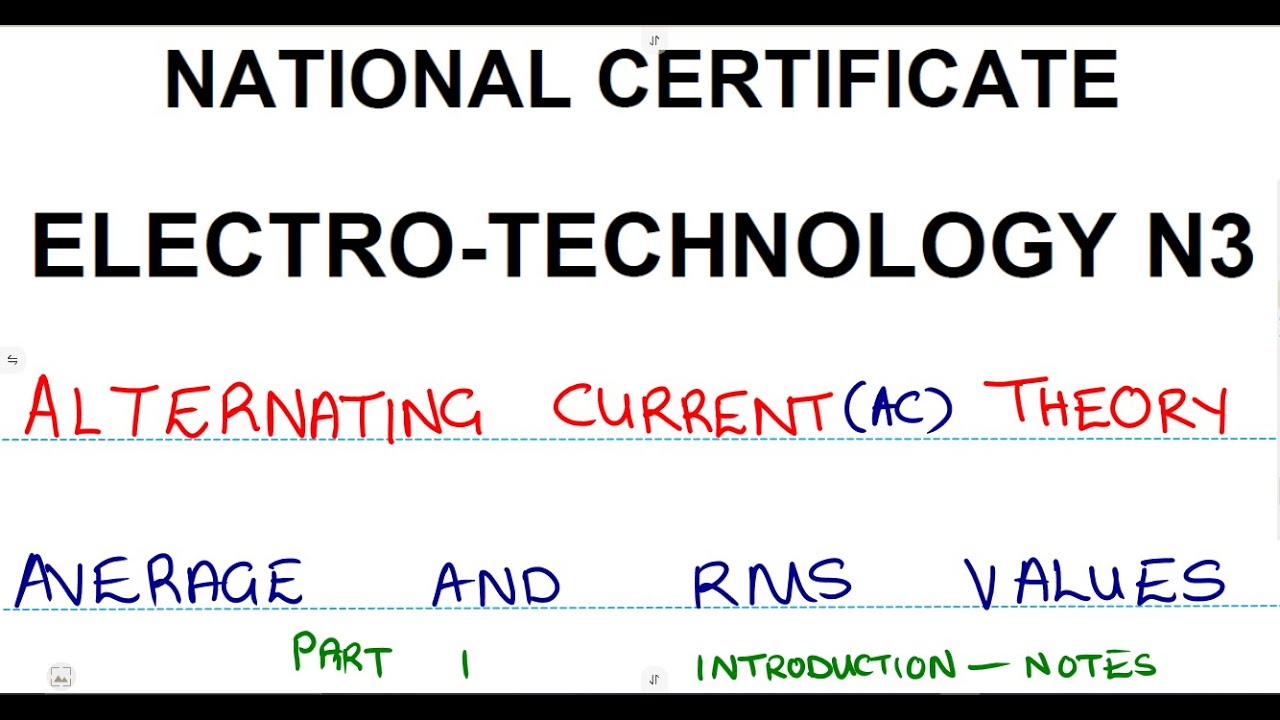 Electrotechnology N3 Average and RMS Values Alternating Current Theory ...
