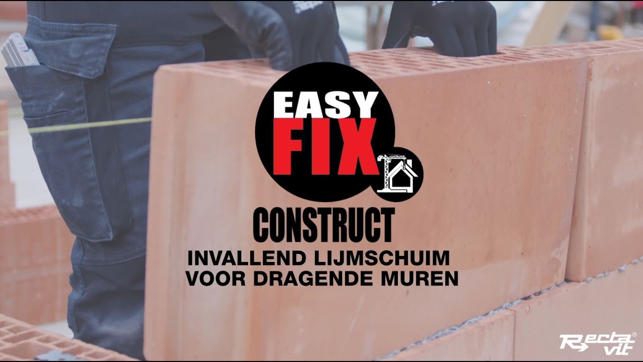 Easy Fix Construct - Lijmschuim voor draagmuren - YouTube