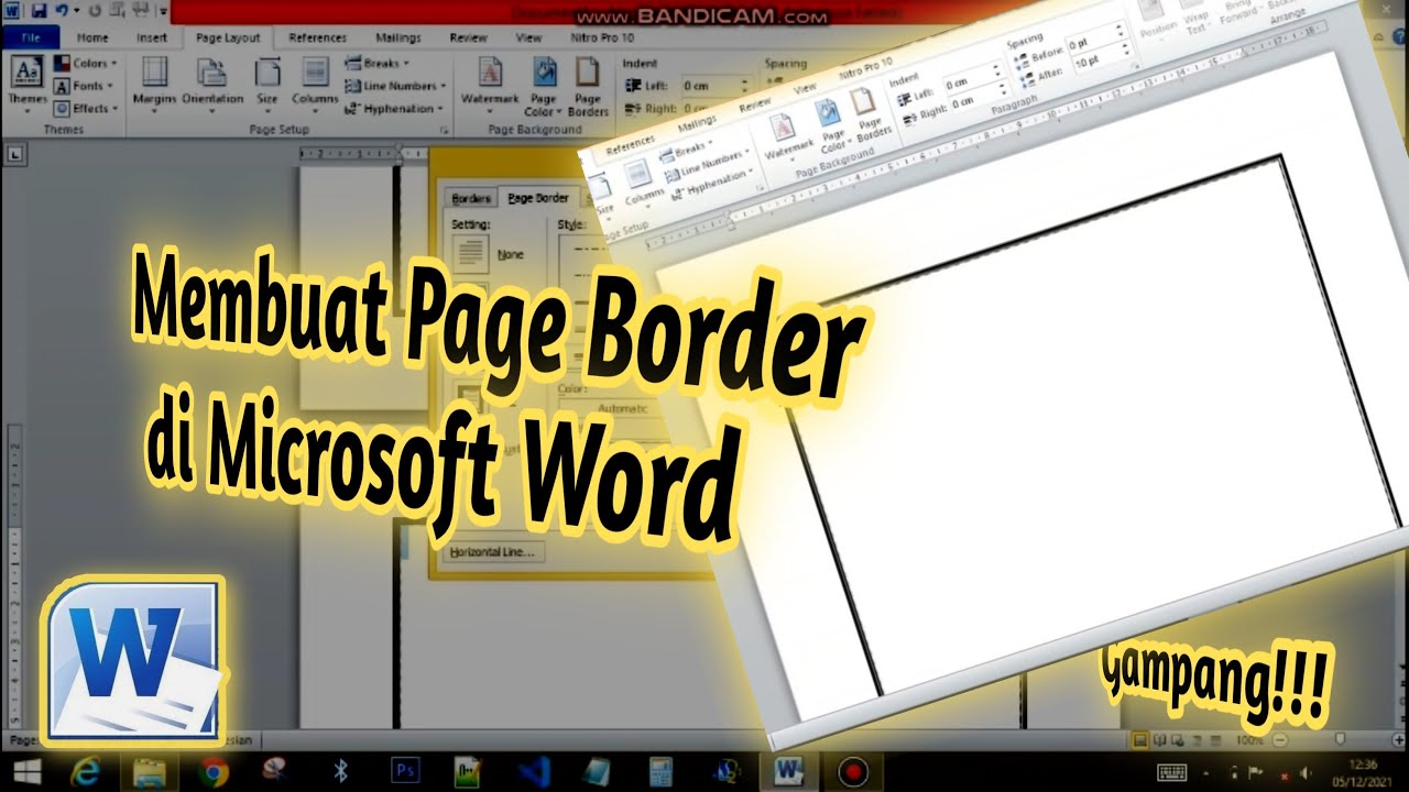 Cara membuat Page Border di Microsoft Word (Gampang banget!!) - YouTube