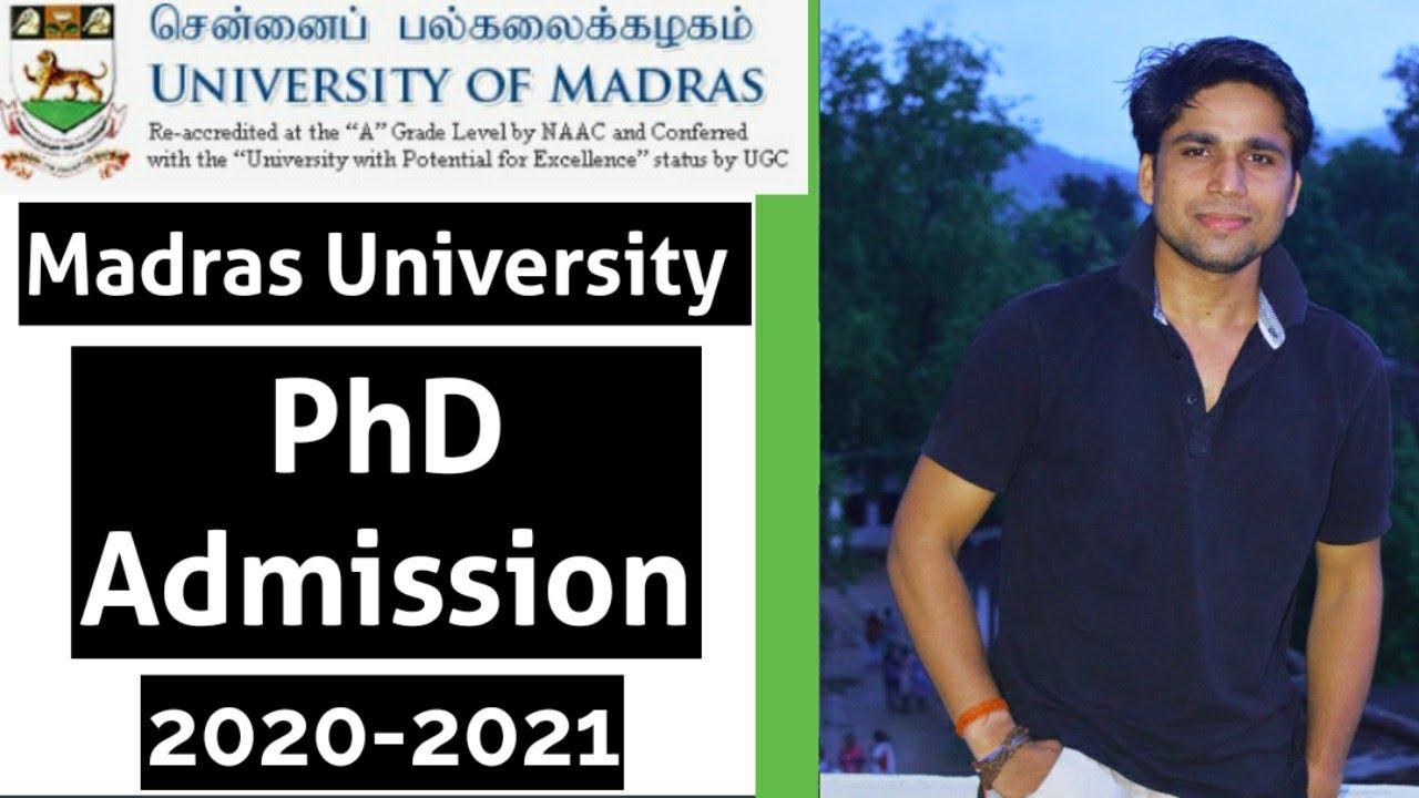 University of madras || PhD Admission || 2020-21|| - YouTube