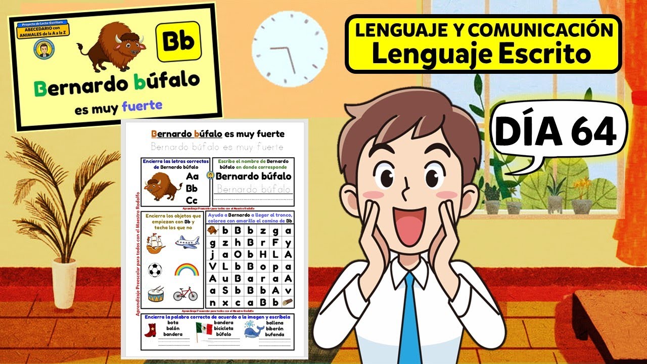 DÍA 64 Preescolar en Casa LA LETRA B Cuadernillo de Lectoescritura y ...