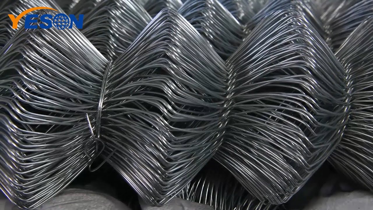 Galvanized Steel Chain Link Fence Production Process - YouTube