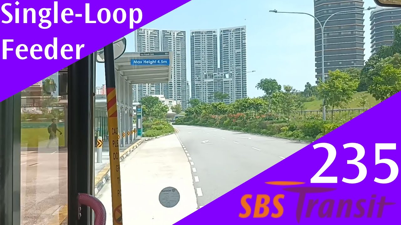 Singapore SBS Transit Feeder Bus Service 235 Route Visual - YouTube