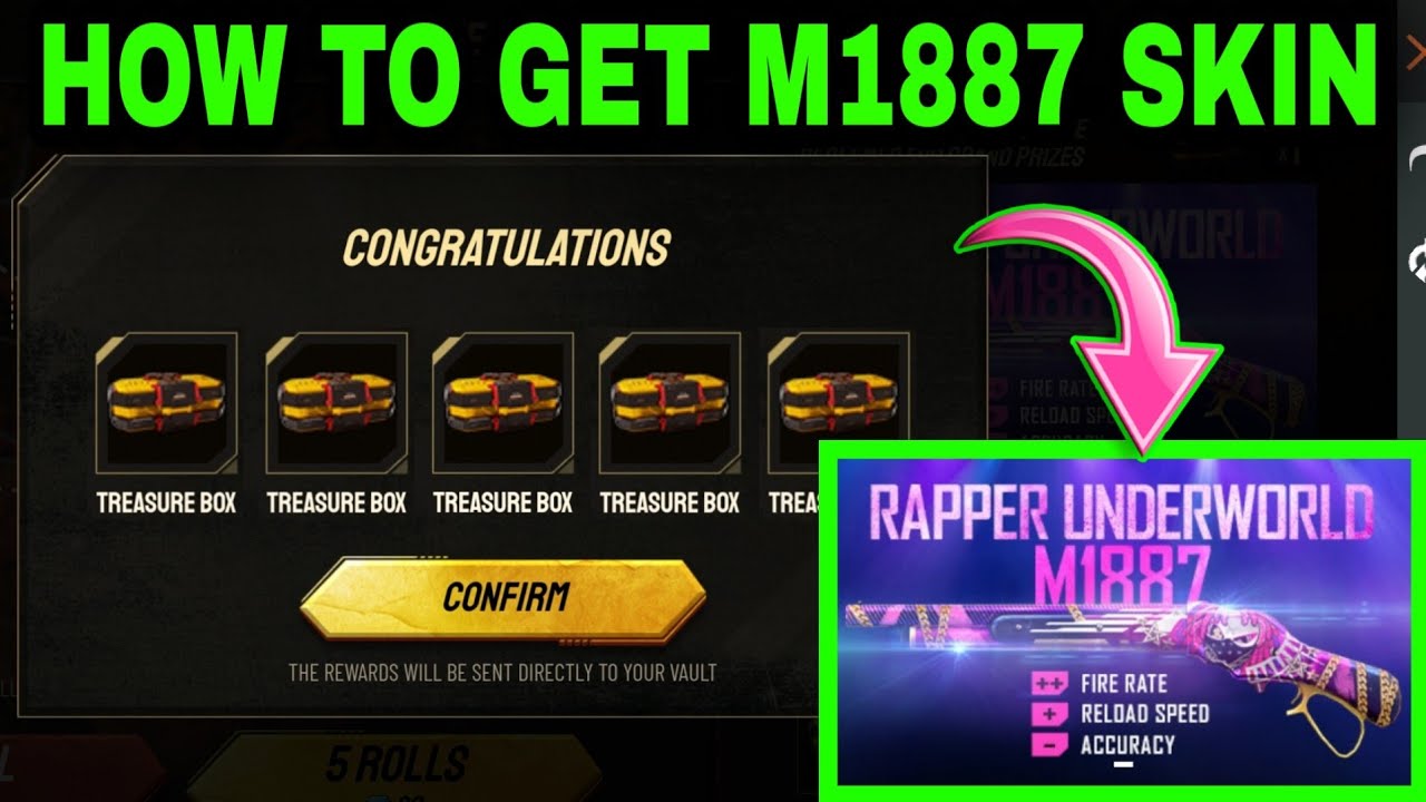 How To Get Rapper Underworld M1887 Skin, New Weapon Royale In Free Fire ...