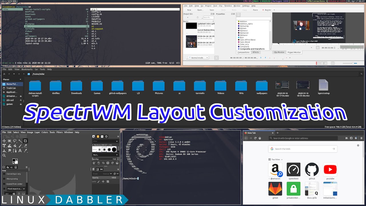 Layout Customization in SpectrWM - YouTube