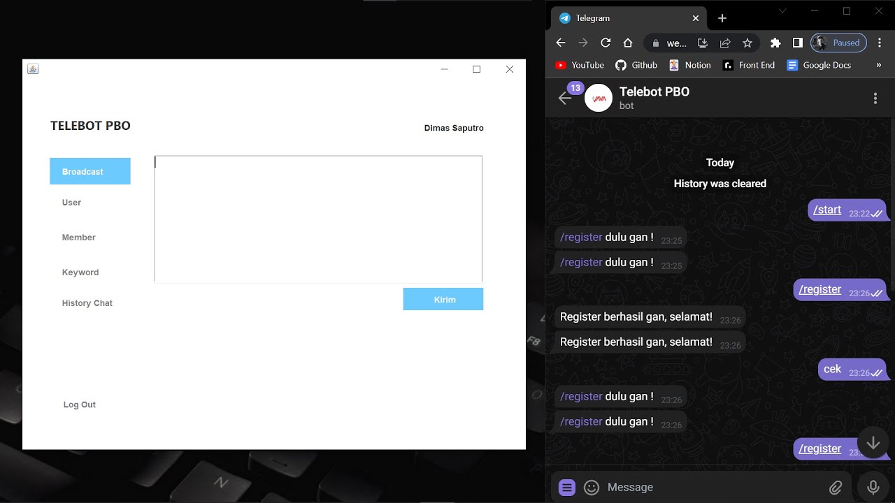 Projek Akhir PBO - JAVA Telegram BOT - YouTube