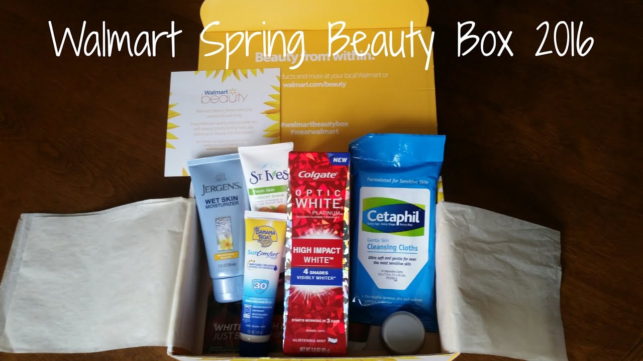 Walmart Beauty Box Unboxing - Spring 2016 (over 35) - YouTube