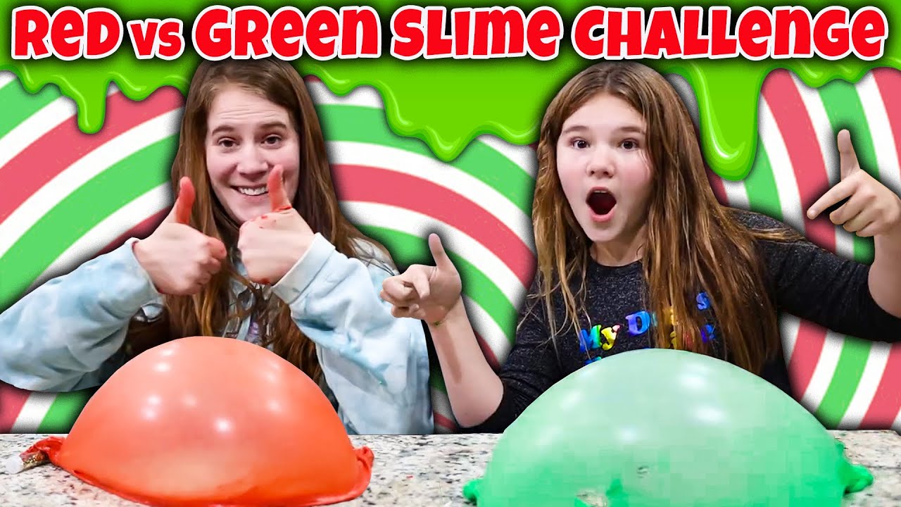Red VS Green Slime Challenge - YouTube