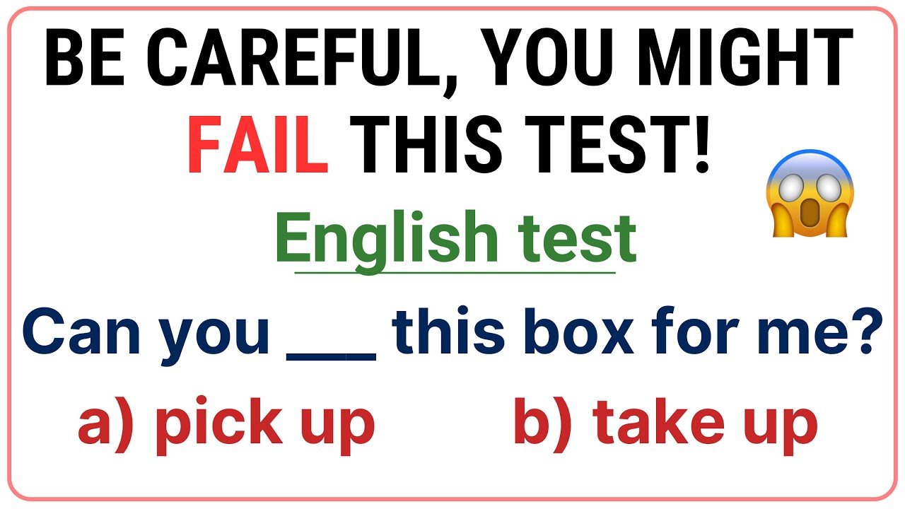 English Grammar Test 🌟 Be careful, you might fail this test! - YouTube