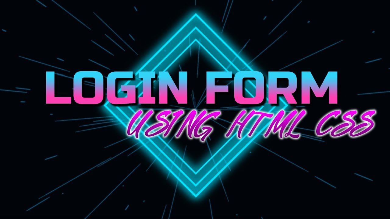 How to Make a Login Form Using HTML and CSS For Beginners - YouTube
