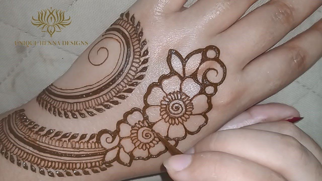 Most Trending Arabic Bail Pattern Mehndi Design for Back Hand || Unique ...