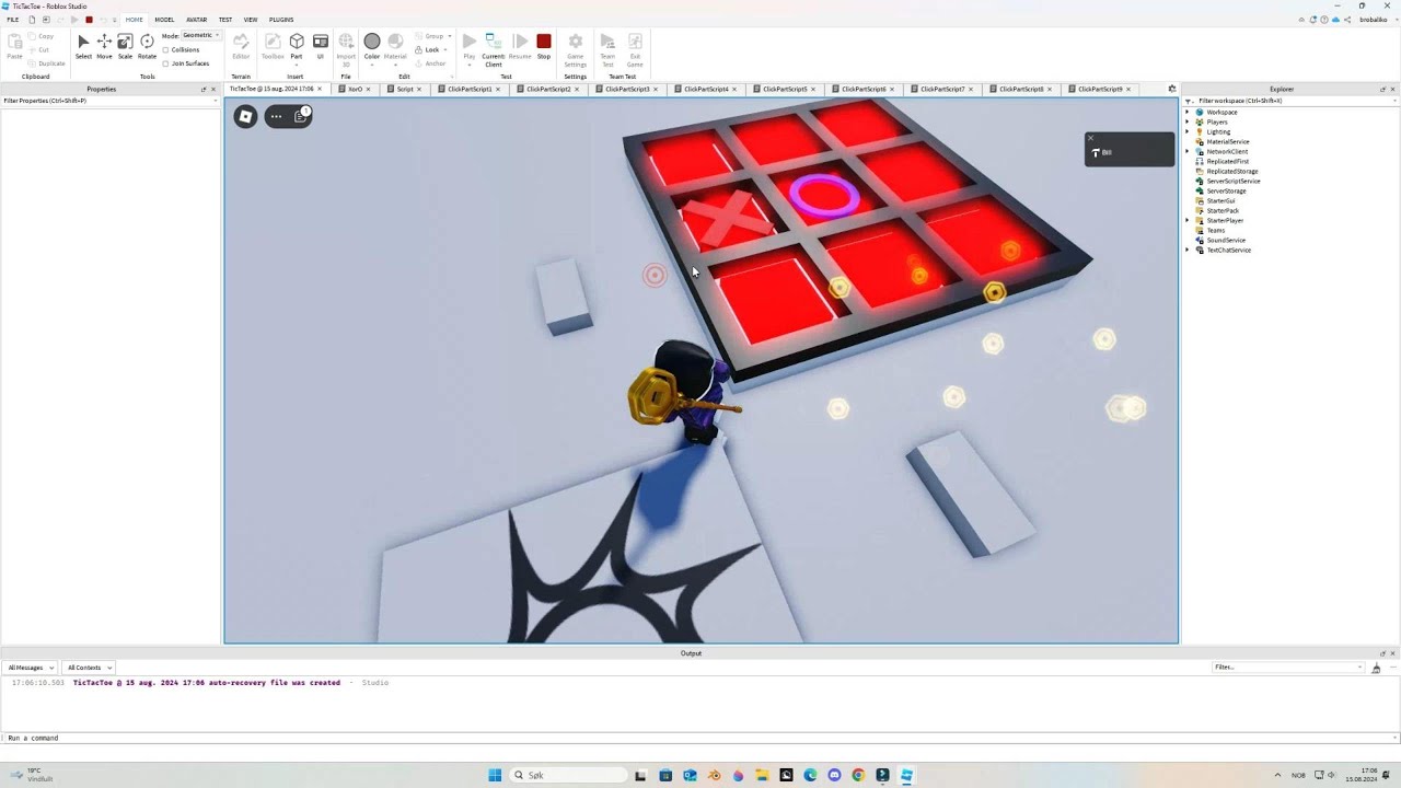 I made a Tic Tac Toe game under 2HOURS in roblox studios! - YouTube