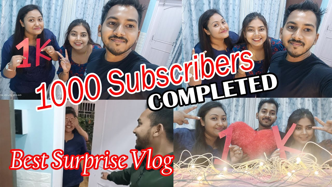 Best Surprise Vlog After Completed 1000 Subscriber// 1K Celebration ...